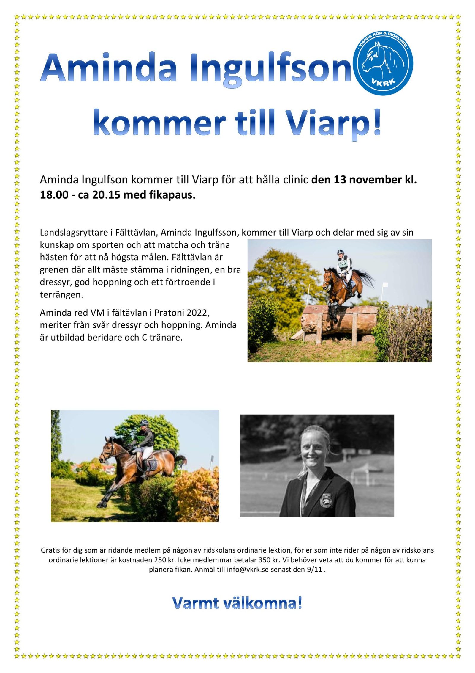 Dressyrprogram – Viarps Kör- och Ridklubb